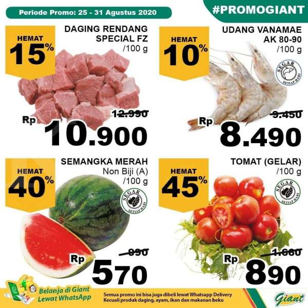 Baru Saja Dirilis! Berikut Katalog Promo Giant Periode 25 - 31 Agustus ...