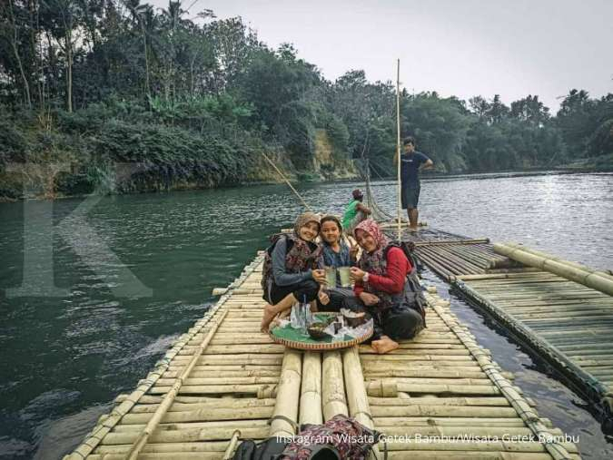Seru! Liburan di Wisata Getek Bambu bisa sambil naik rakit