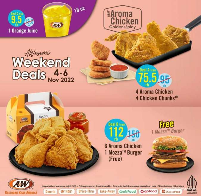 Promo A&W Weekend Deals - Promo AW Restoran 4-6 November, Weekend Deals ...